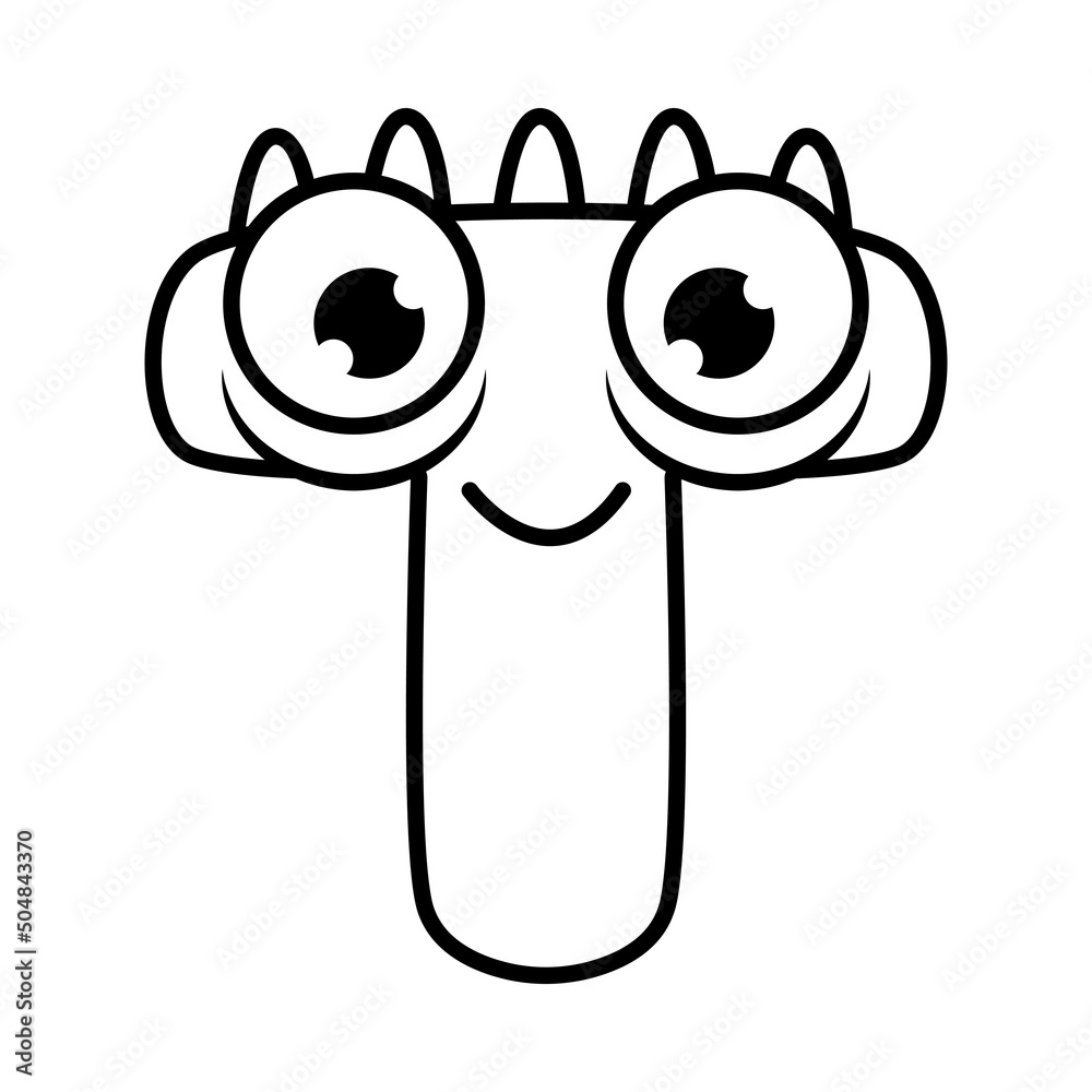 Vector de Stock Monster alphabet coloring page book. Coloring page ...