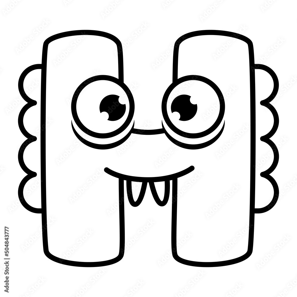 Monster alphabet coloring page book. Coloring page english alphabet for ...