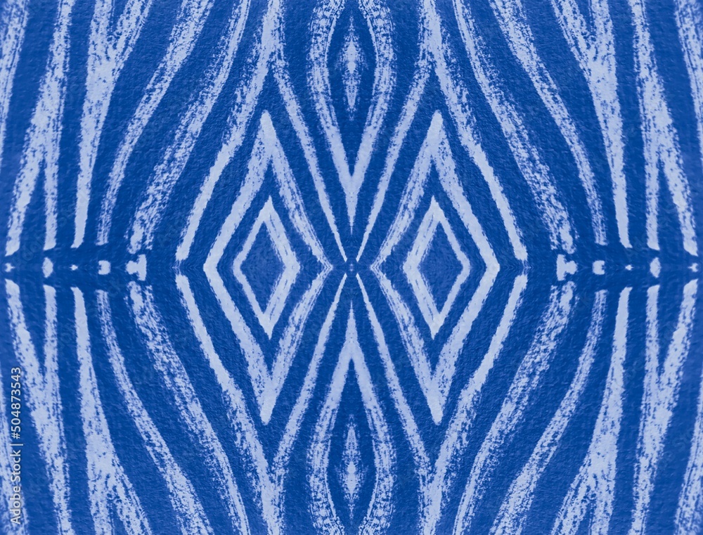 Seamless Animal Prints. Indigo Zebra Painted. Indigo Zebra Print ...