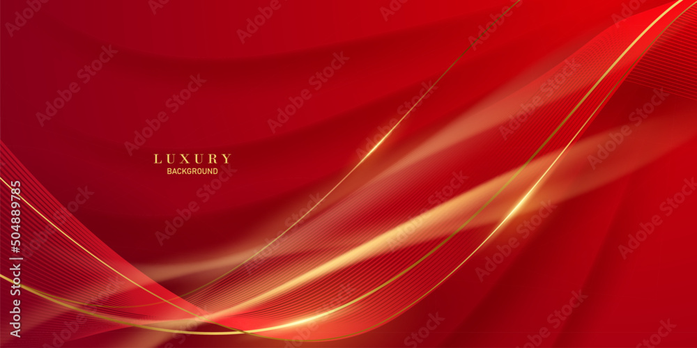 abstract vector luxury red and gold background modern creative concept Stock Vector | Adobe Stock