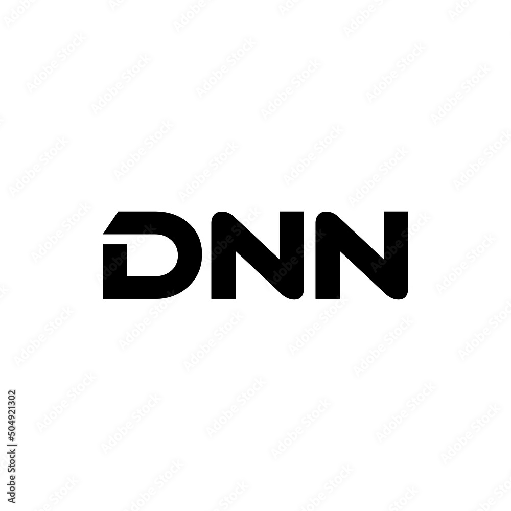 DNN letter logo design with white background in illustrator, vector logo modern alphabet font ...