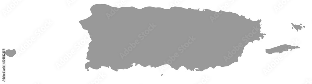 Puerto Rico map on png or transparent background.Symbol of Puerto Rico ...