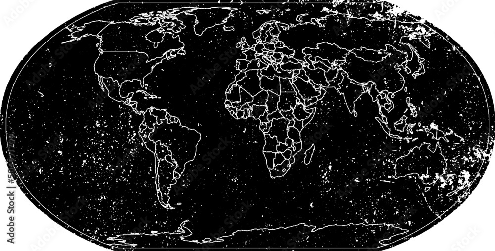 vintage world map element with a transparent background Stock ...