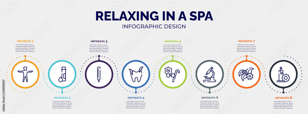 infographic for relaxing in a spa concept. vector infographic template ...