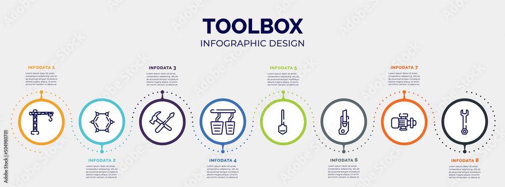 infographic for toolbox concept. vector infographic template with icons ...