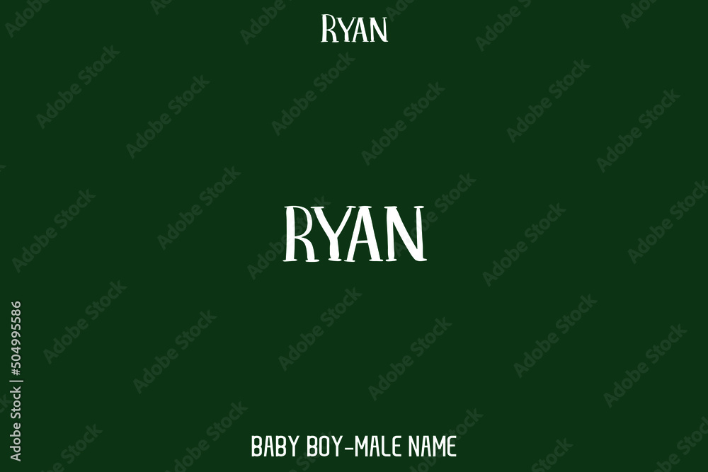 เวกเตอร์ Stock Ryan Male Name Elegant Vector Text For Logo Designs and ...