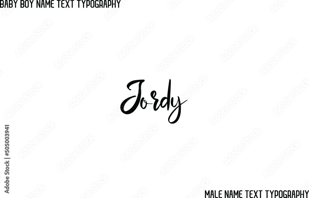 Cursive Alphabetical Text Design " Jordy. " Name of Man Stock Vector ...