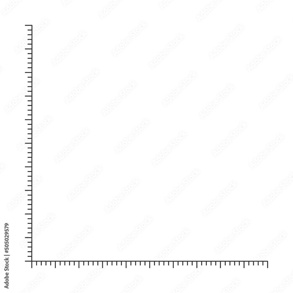 Corner ruler template. Measuring tool of length and width with vertical ...