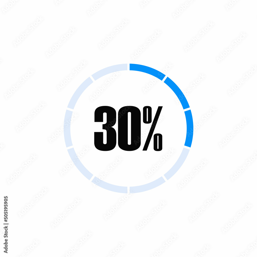 Simple circular loading scale with percentage number vector graphics ...