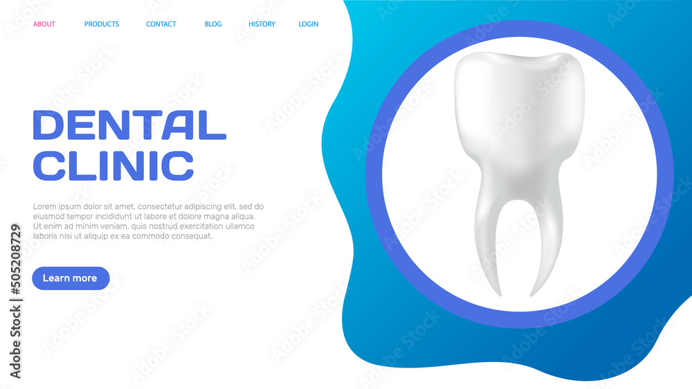 Dental clinic poster vector illustration. Advertising of hospital for ...