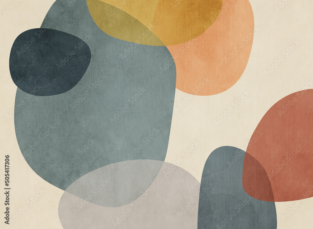 Contemporary flat modern illustration with geometric abstraction ...