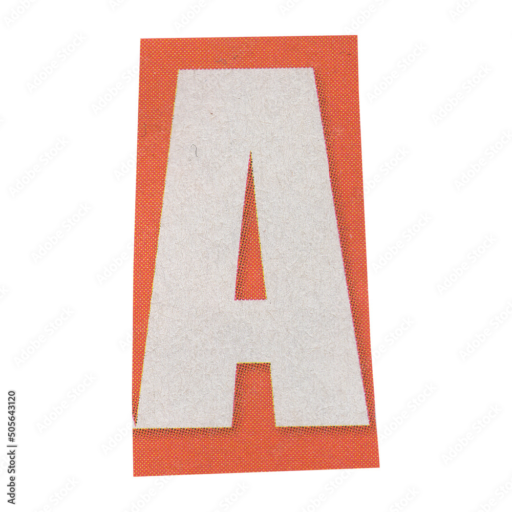 letter o magazine cut out font, ransom letter, isolated collage ...