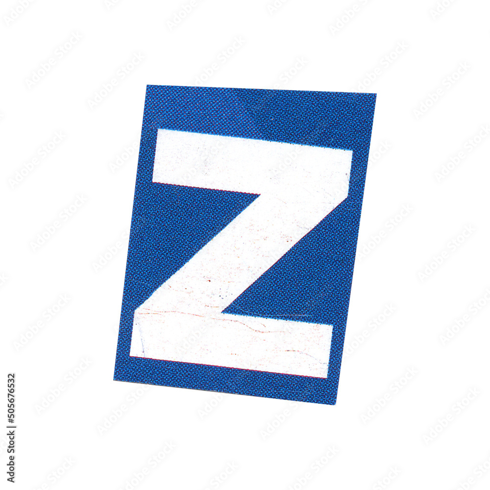 letter z magazine cut out font, ransom letter, isolated collage ...