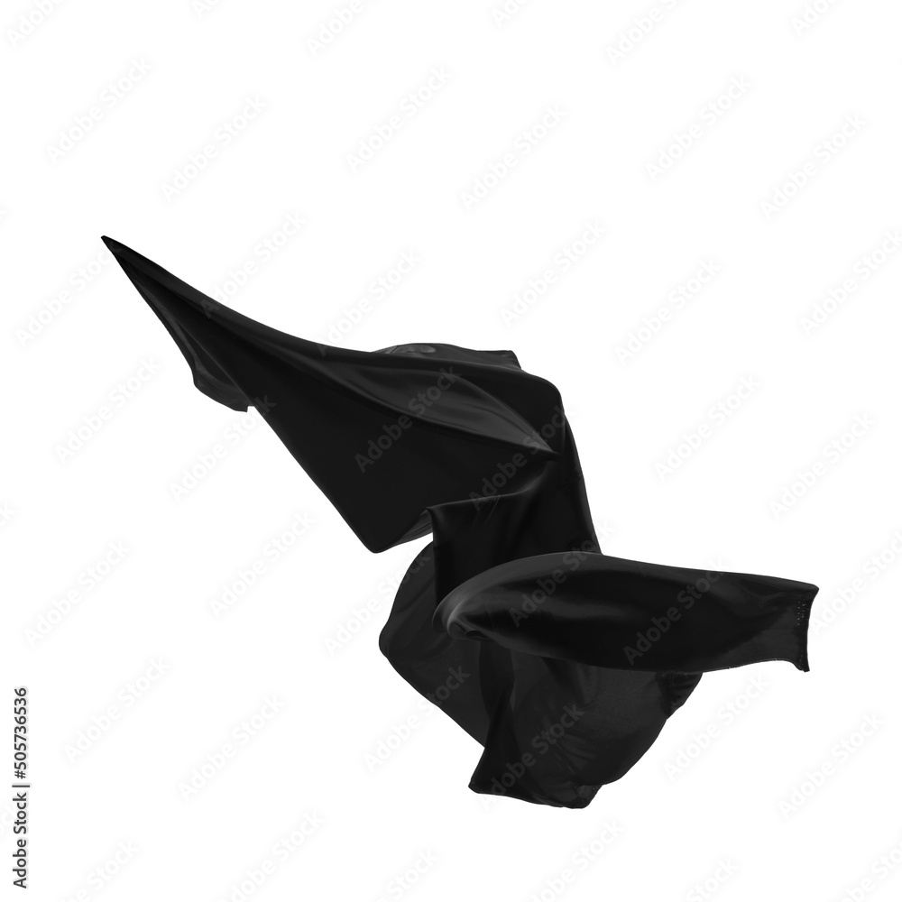 Flying black fabric dress Photo Overlays, flowing cloth, flying silk ...