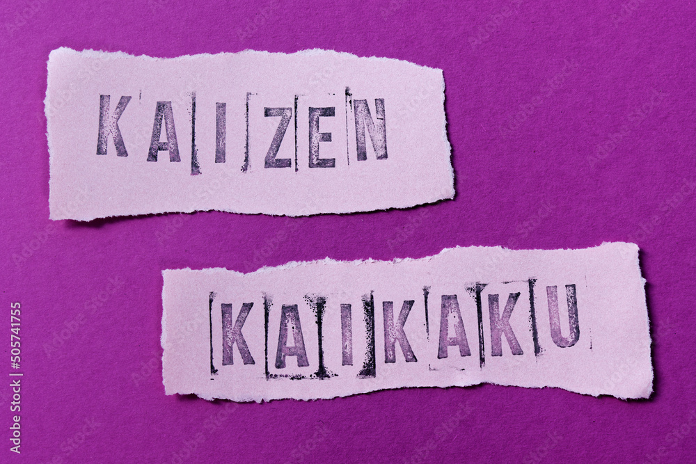 Kaikaku and Kaizen words (Japanese terms for radical change and change ...