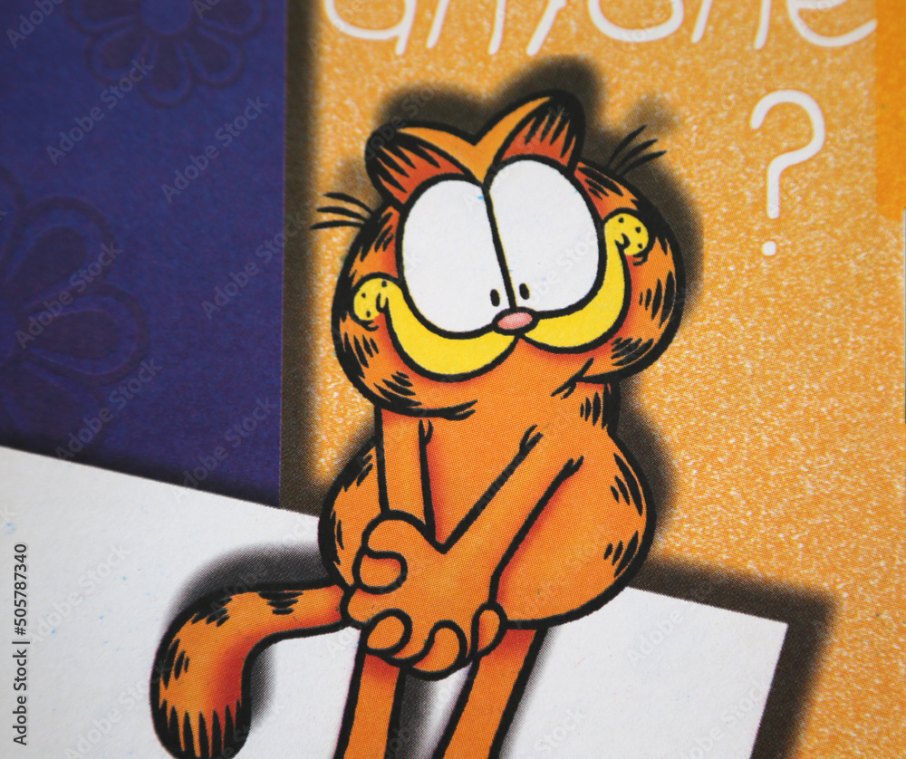 Garfield. Lasagna loving orange cat. Character of television series ...