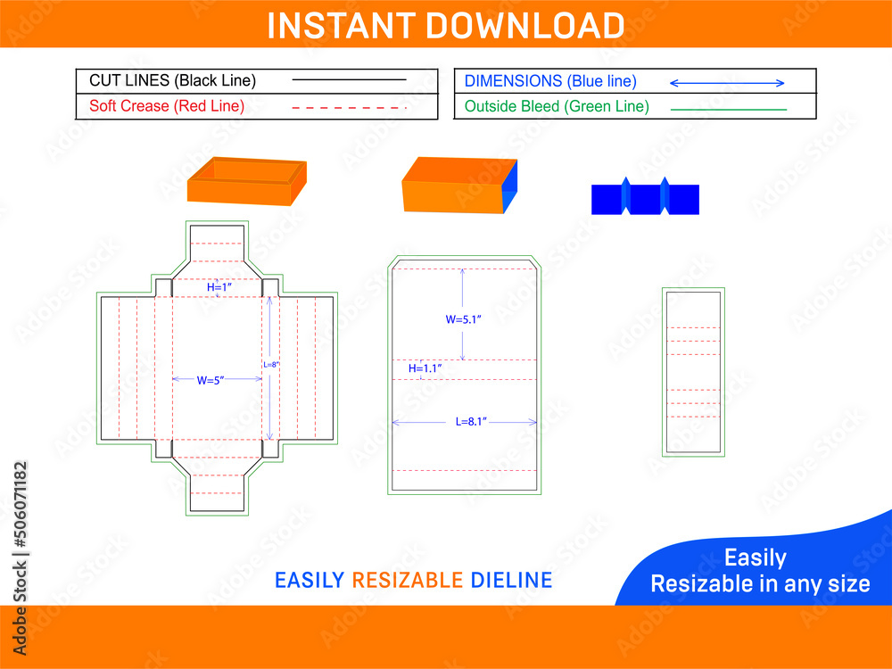 Chocolate box with divider insert drawer packaging box die cut template ...