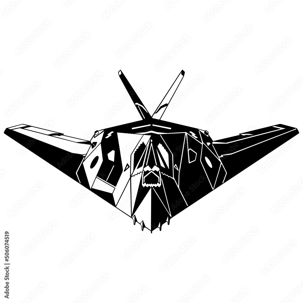 F-117 Nighthawk ,American F-117 Military Combat Aircraft USA Army Vinyl ...