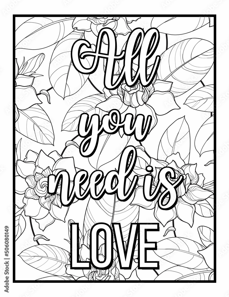 Inspirational Motivational quotes coloring pages, positive Affirmations ...