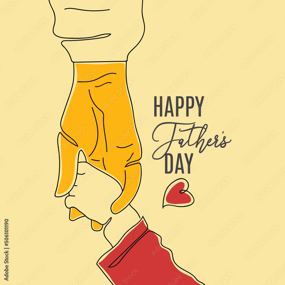Baby Holding Father's Hand Background Stock Vector | Adobe Stock