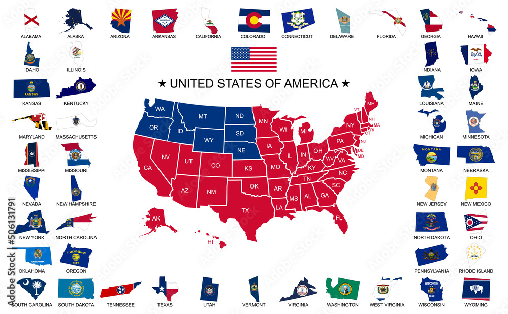 States With Blue Flags - Infoupdate.org