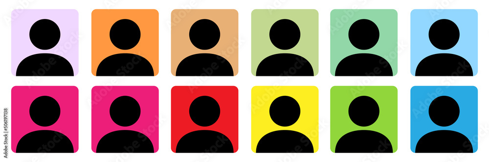 Stock-Illustration „User icon jpeg image illustration set. color People ...