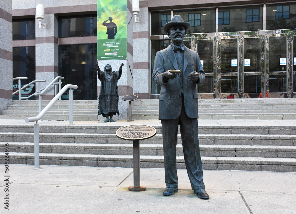Bronze Statues in front of the North Carolina Museum of History in ...