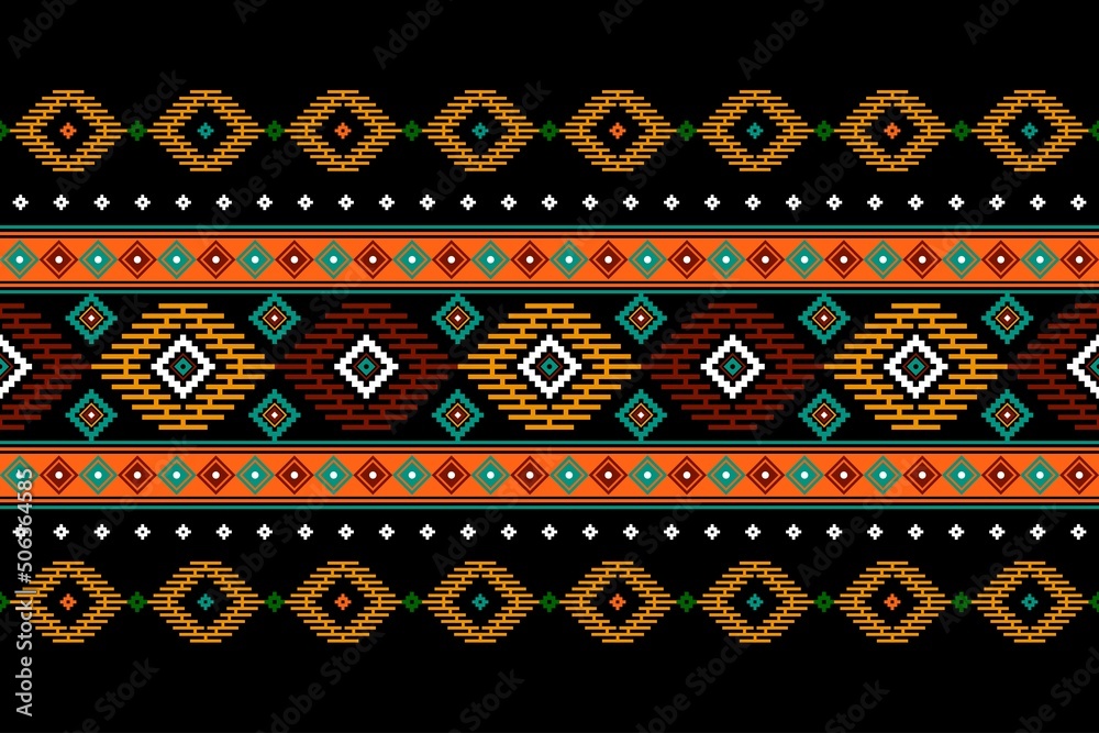 Geometric ethnic oriental seamless pattern traditional Design for ...