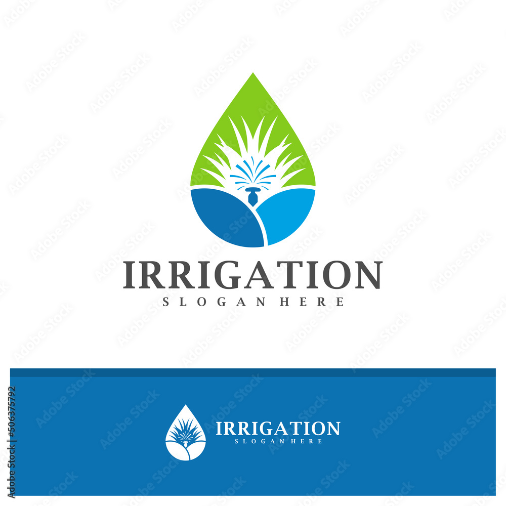 Irrigation logo design vector, Creative Irrigation logo concepts ...