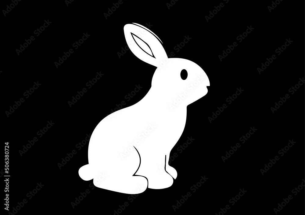 illustration of a rabit in vector art Stock Vector | Adobe Stock