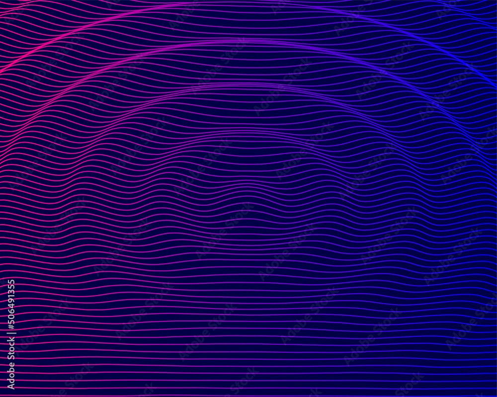 Vector 3D ripple effect abstract background. Futuristic technology ...