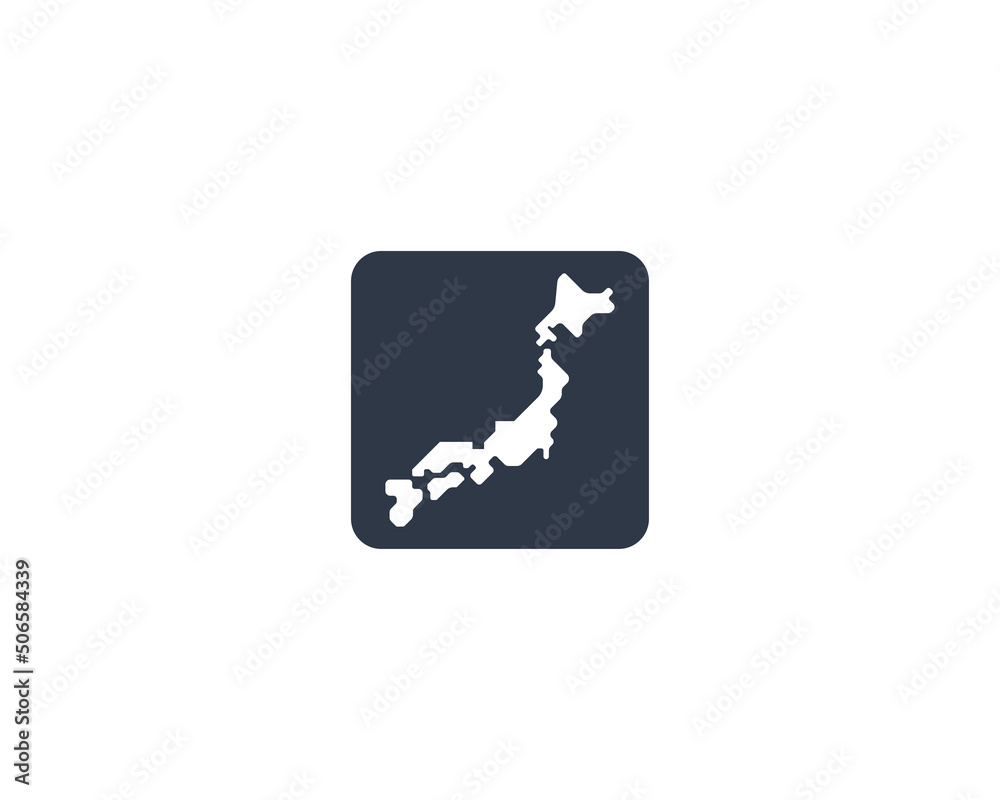 Map of Japan vector flat emoticon. Isolated Map of Japan illustration ...