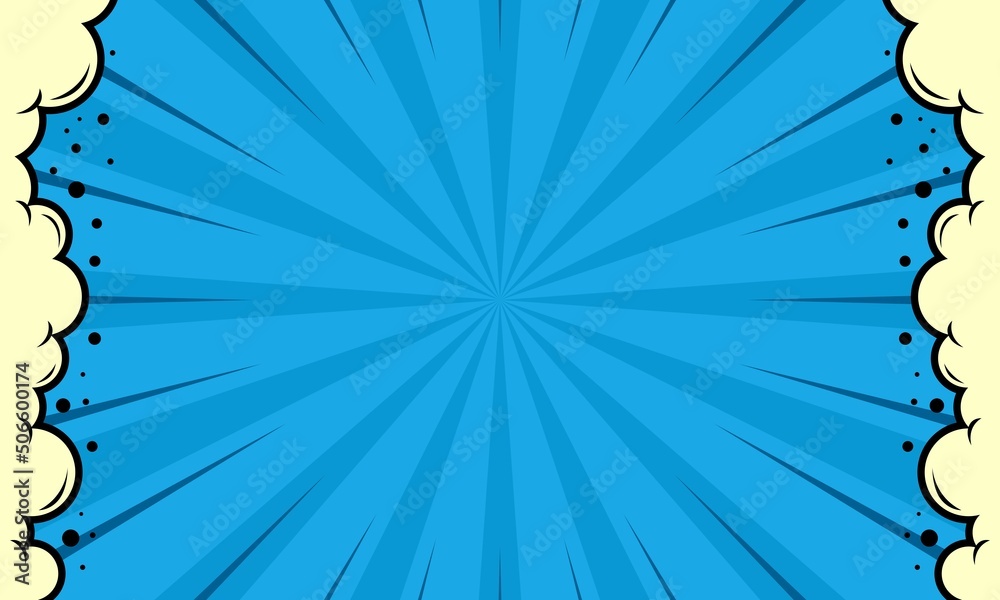 Blue comic pop art abstract background Stock Vector | Adobe Stock