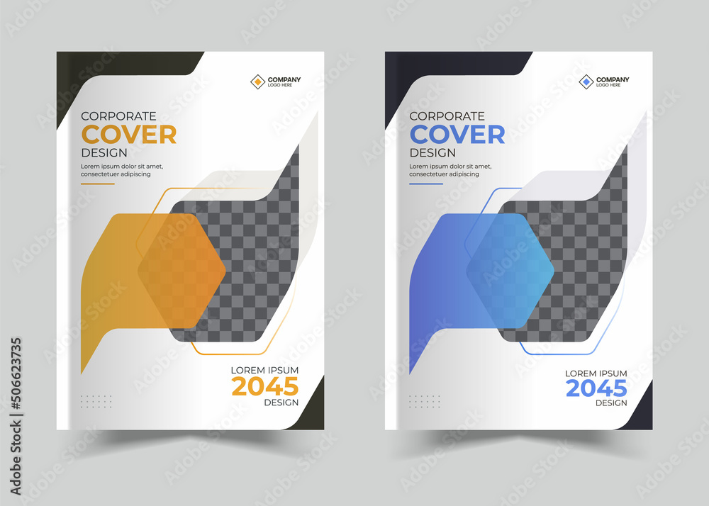 business book cover design template, annual report brochure flyer ...