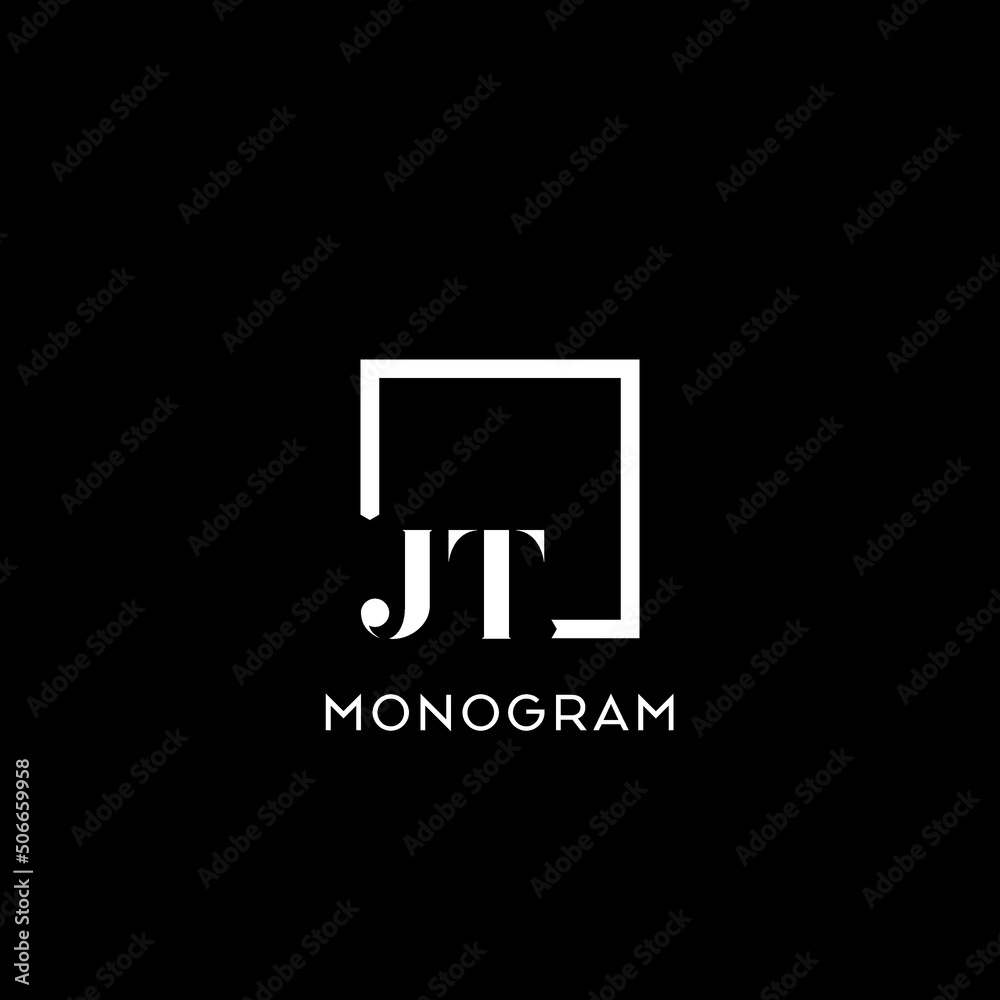 Letter JT simple square logo design ideas Stock Vector | Adobe Stock