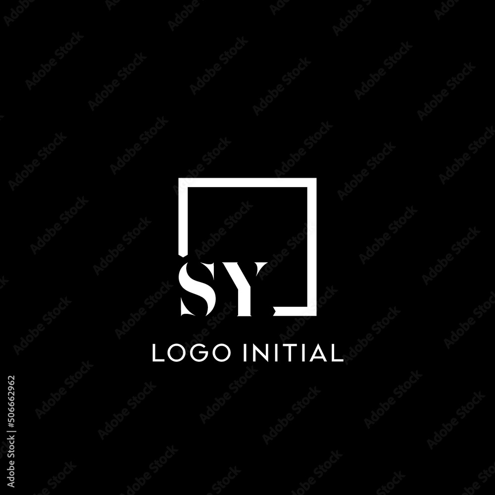 Letter SY simple square logo design ideas Stock Vector | Adobe Stock