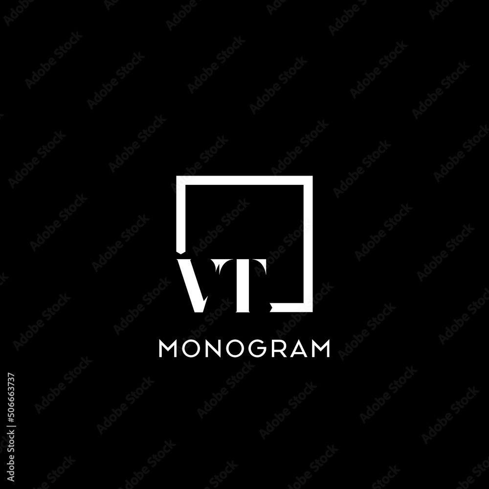 Letter VT simple square logo design ideas Stock Vector | Adobe Stock