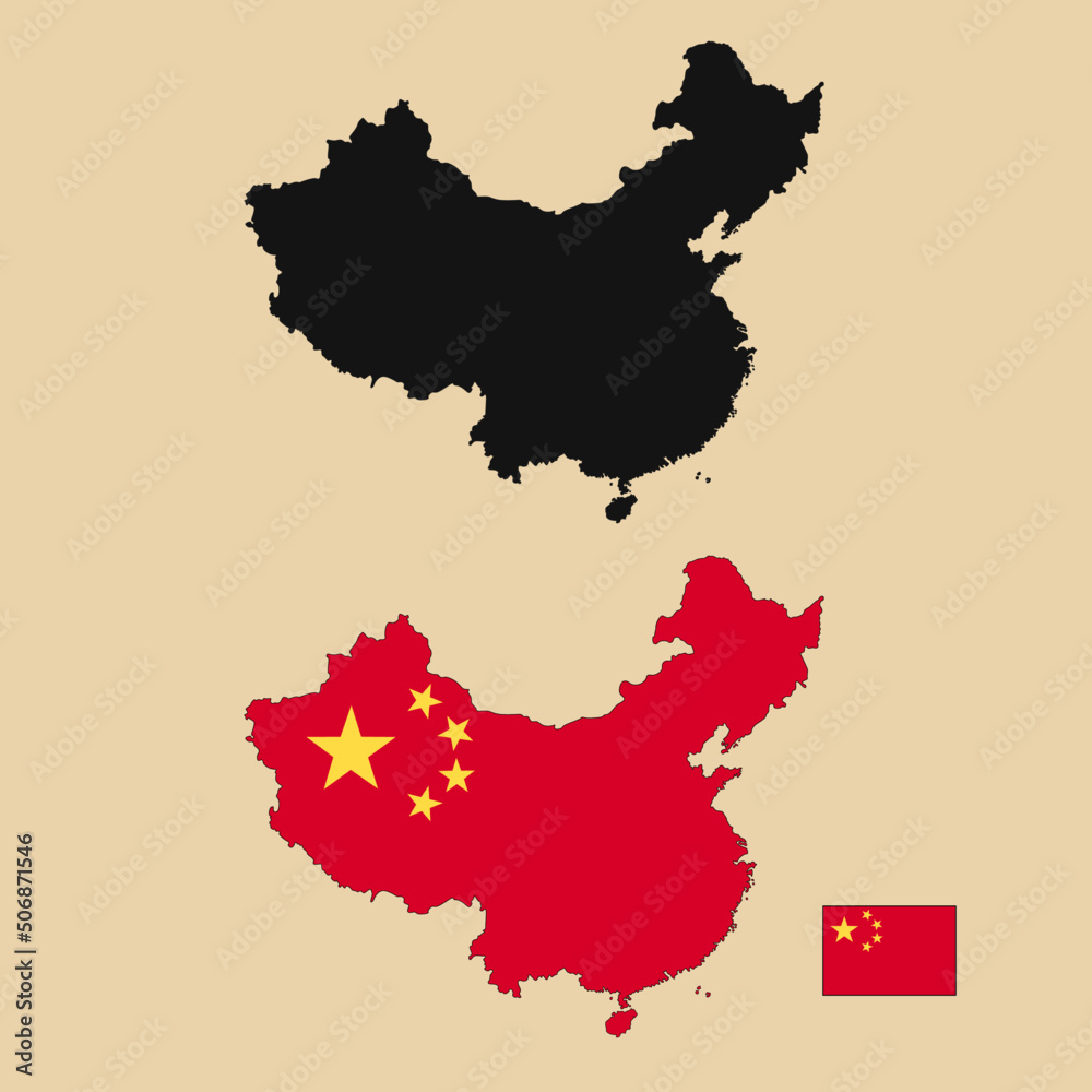 Vector of Palestine country outline map with flag set isolated on plain ...