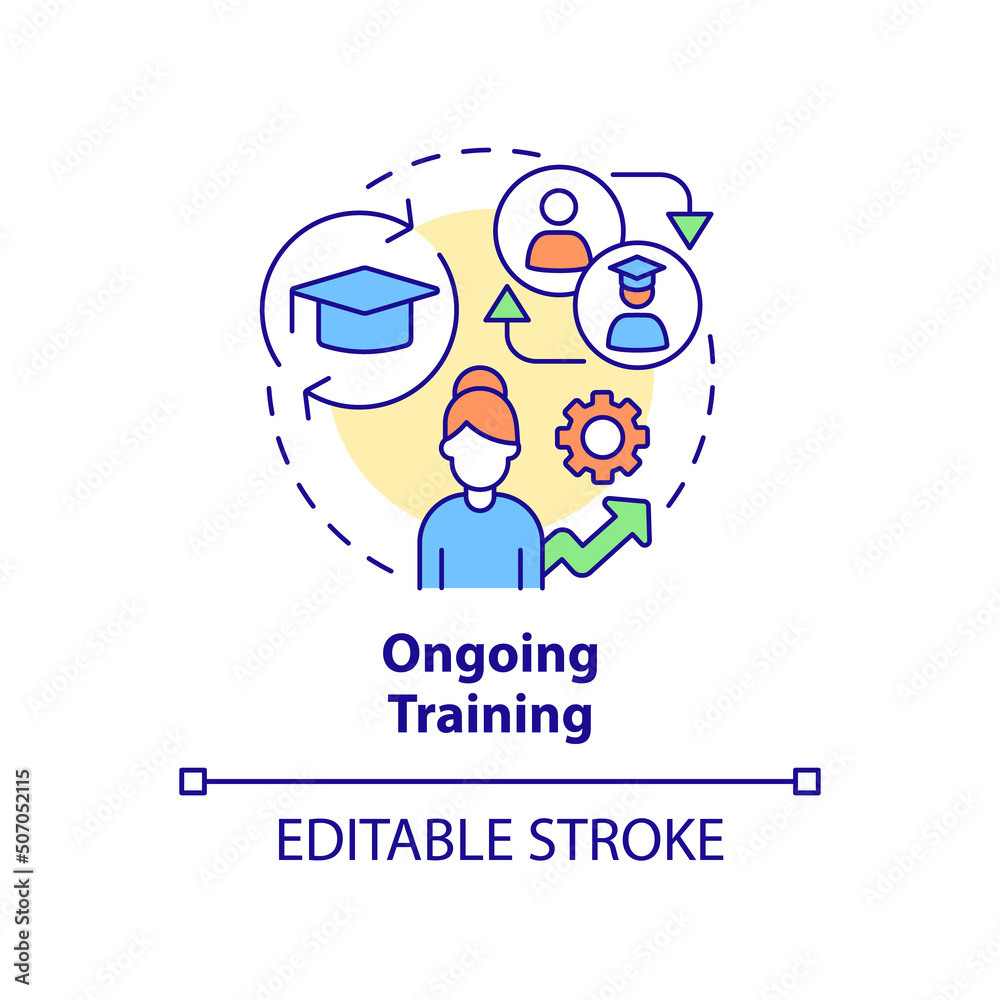 Ongoing training concept icon. Advantage of inclusive classrooms ...