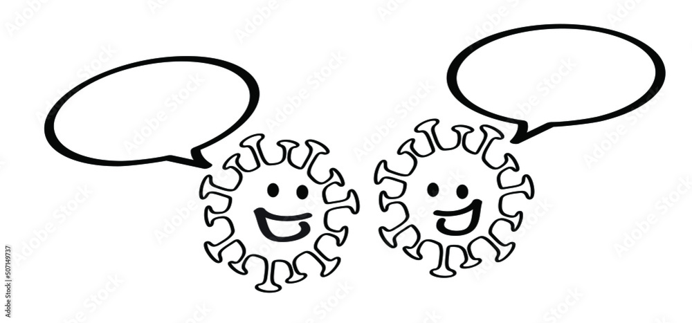 Stock-Vektorgrafik „Cartoon smallpox, monkey virus or monkeypox ...