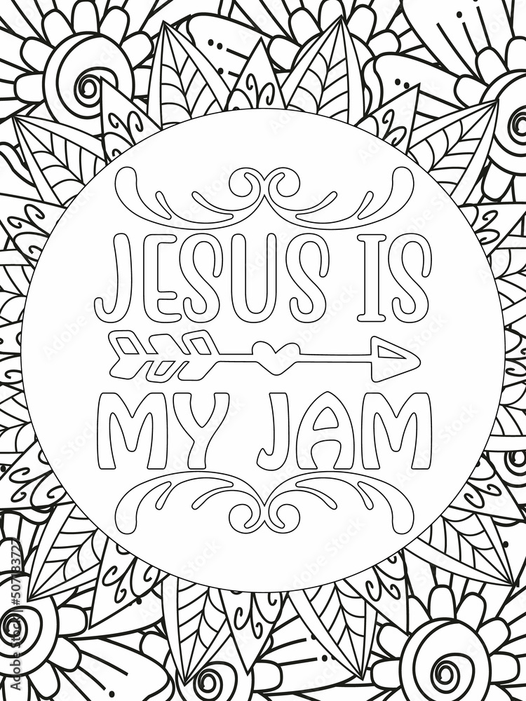Bible Verse Coloring Pages, Christian Lettering coloring page for ...