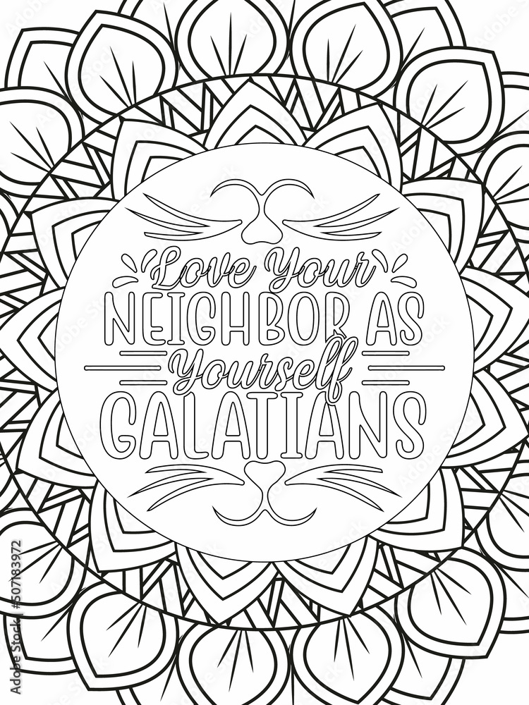 Bible Verse Coloring Pages, Christian Lettering coloring page for ...