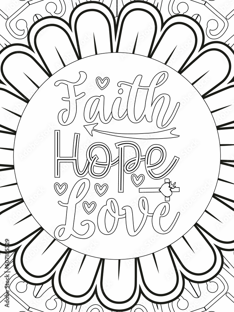 Bible Verse Coloring Pages, Christian Lettering coloring page for ...