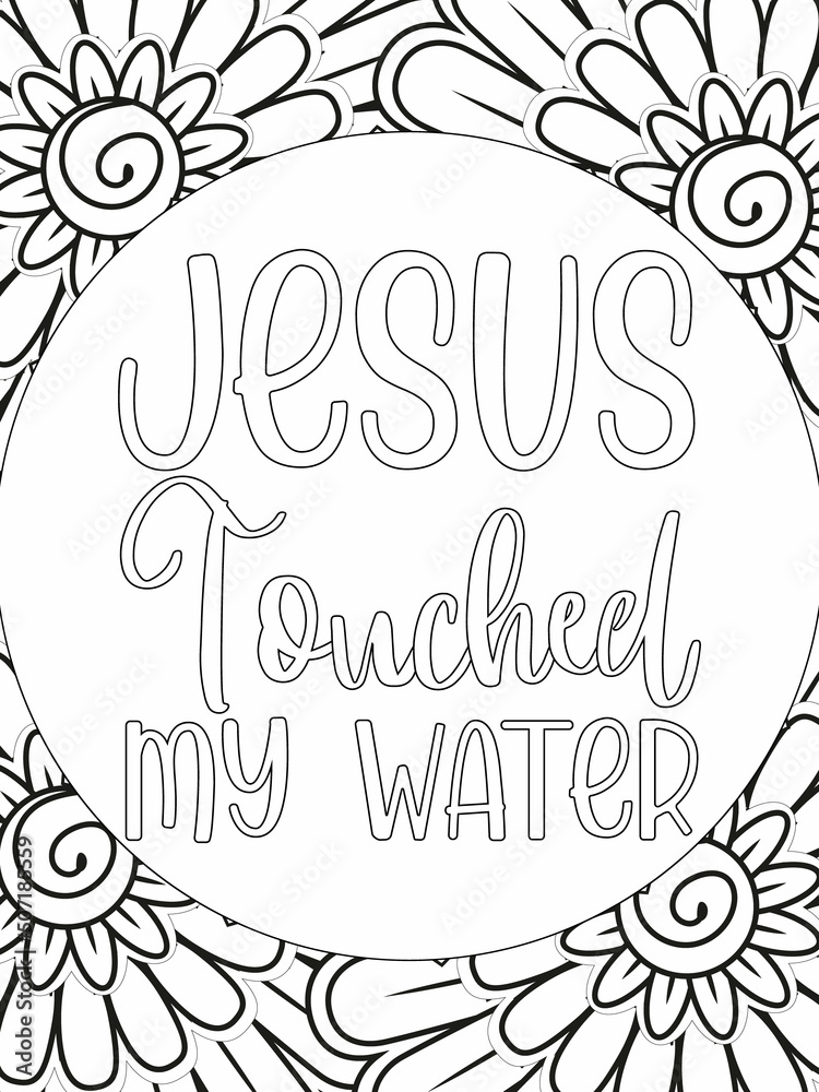 Bible Verse Coloring Pages, Christian Lettering coloring page for ...