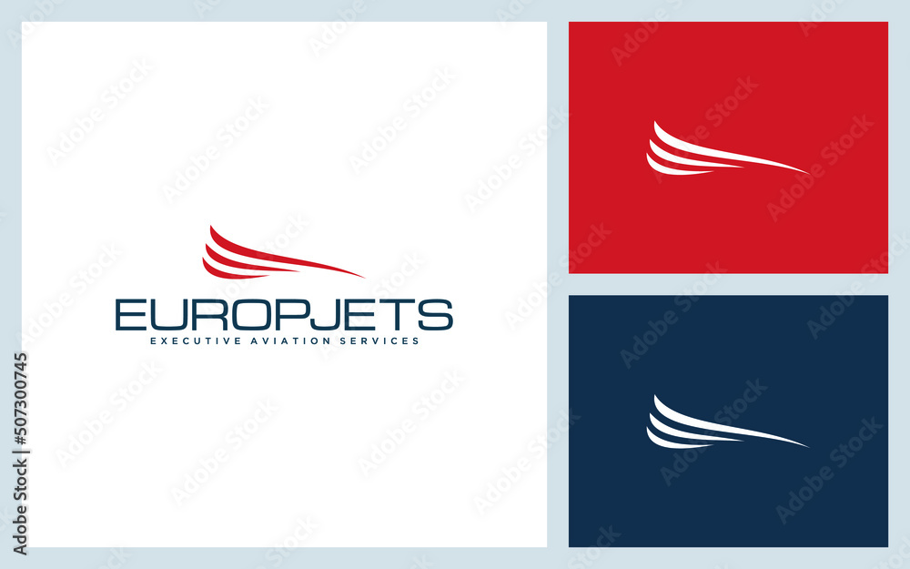 COMMERCIAL FLIGHT LOGO Stock Vector | Adobe Stock