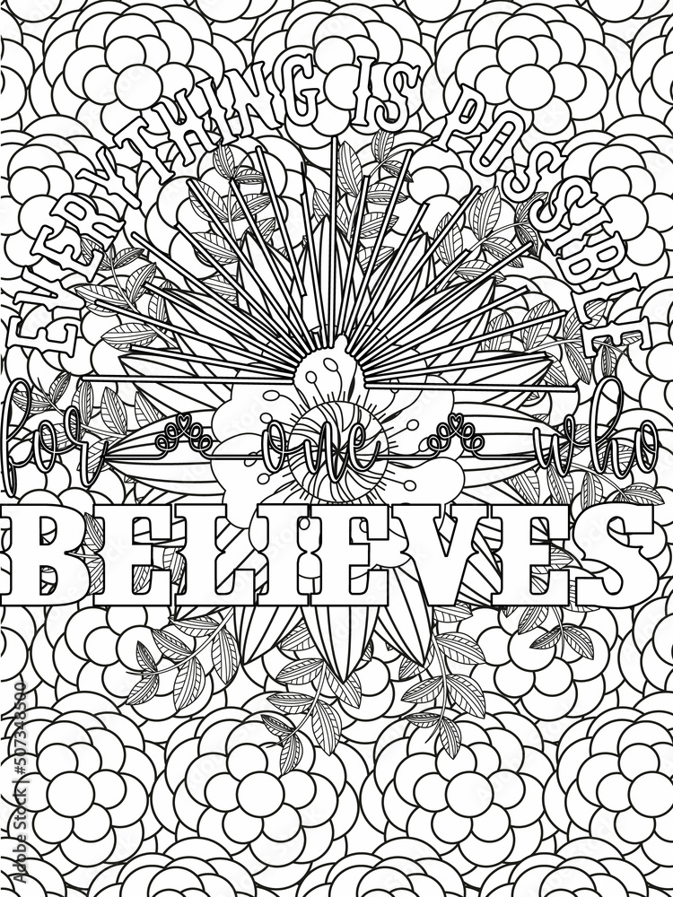 Bible Verse Coloring Pages, Christian Lettering coloring page for ...