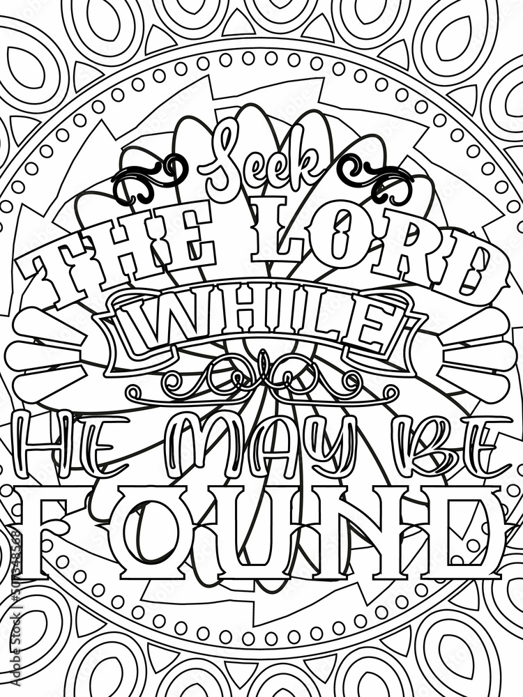 Vector de Stock Bible Verse Coloring Pages, Christian Lettering ...