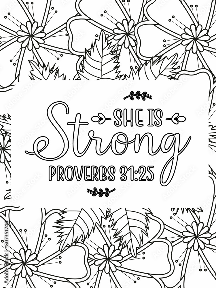 Bible Verse Coloring Pages, Christian Lettering coloring page for ...