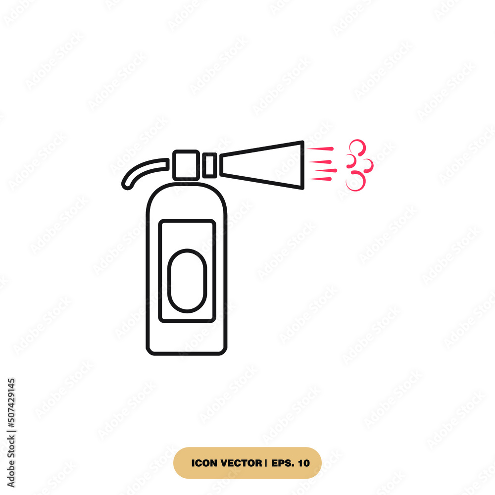 Fire extinguisher icons symbol vector elements for infographic web ...