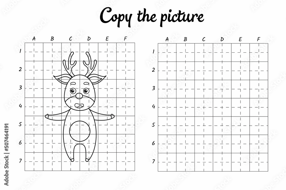 Copy the picture. Draw by grid. Coloring book pages for kids ...